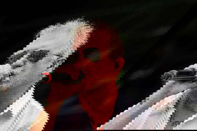 Edmonton, Alberta, Canada: Glass Tiger Lead Singer Alan Frew performs ...