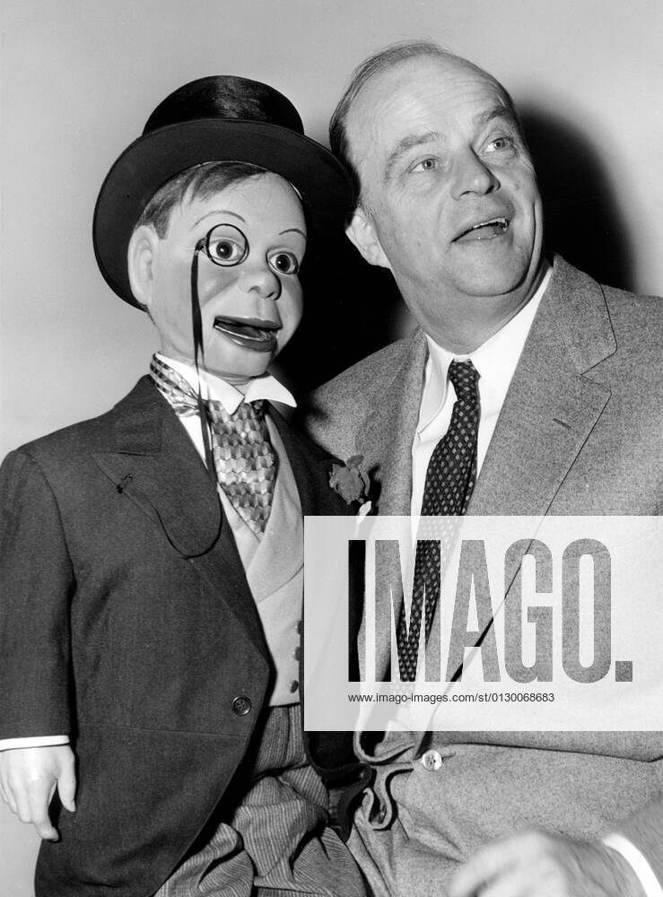 Edger Bergen (right) with Charlie McCarthy, ca. 1950s Ref:PBDEDBE EC055 Y