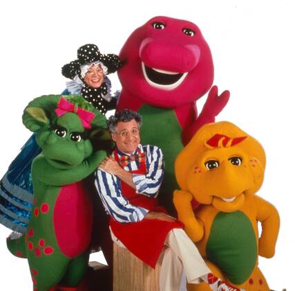 BARNEY AND FRIENDS, Barney the dinosaur, BJ, Baby Bop, 1992-2009. ? Hit ...