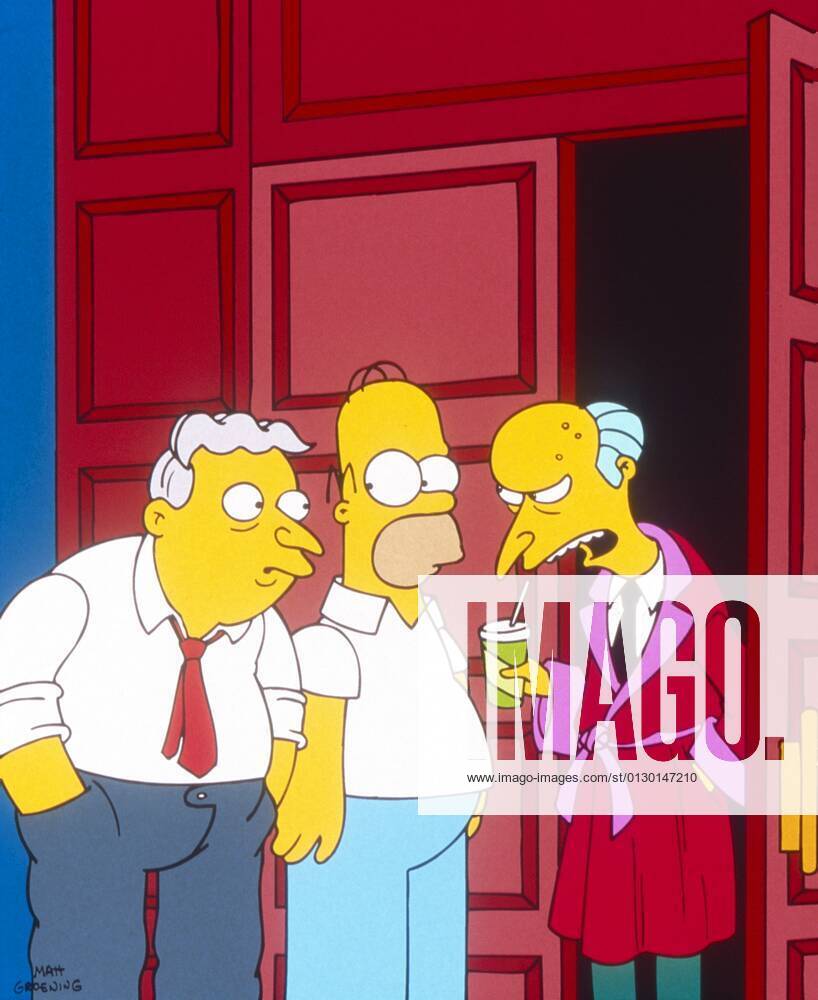THE SIMPSONS, from left: Larry Burns, Homer Simpson, Mr. Burns, Burns ...