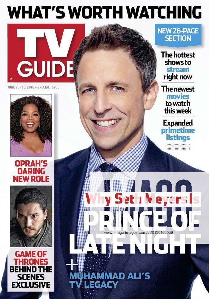 LATE NIGHT, Seth Meyers, TV GUIDE cover, June 20-26, 2016. ph: Lloyd ...