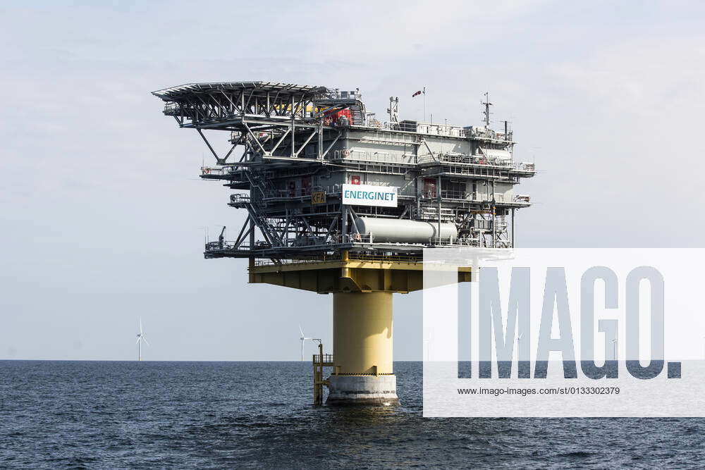 Substation at Kriegers Flak in the Baltic Sea between Denmark, Sweden ...