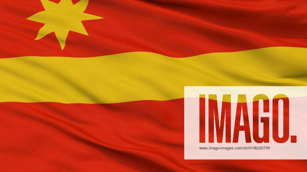 Toa Alta City Flag, Puerto Rico, Closeup View