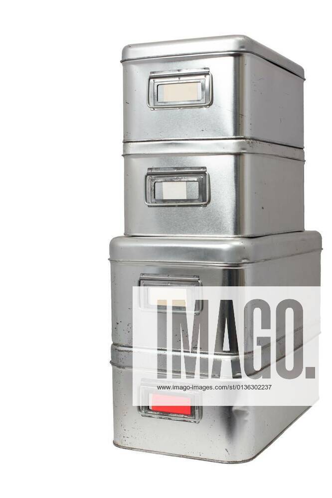 Used, Stainless storage boxes