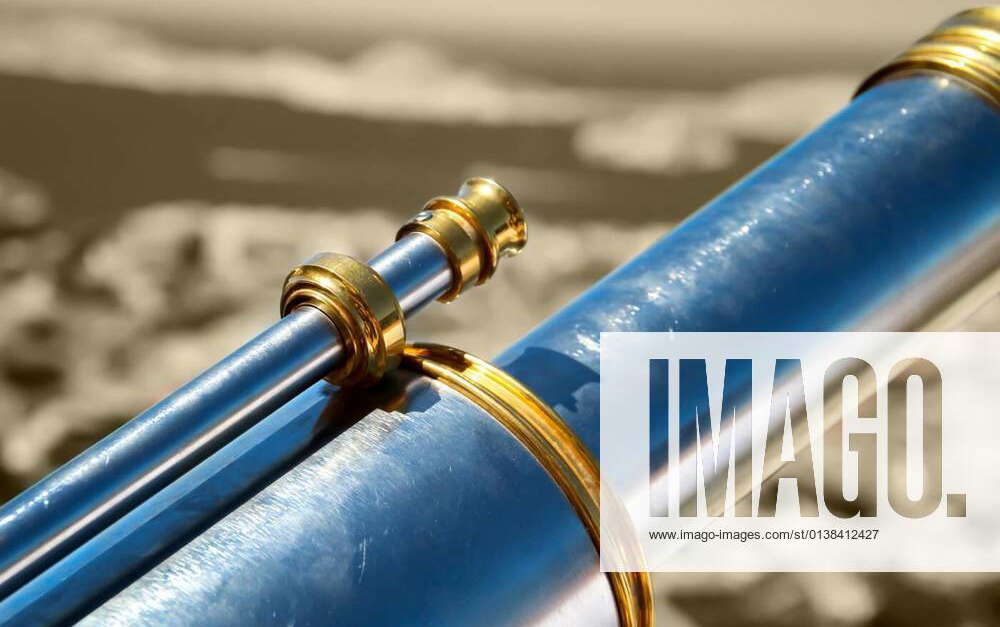 View of a telescope facing a city