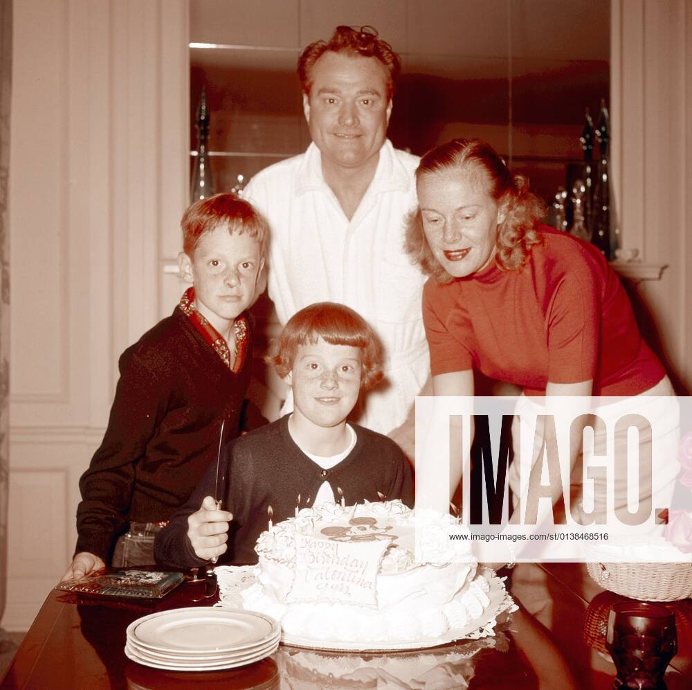 Red Skelton and family at their daughter Valentina s birthday. From top ...