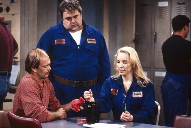 GRACE UNDER FIRE, from left: Dave Florek, Walter Olkewicz, Brett Butler ...