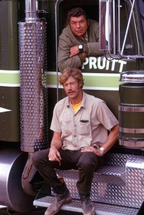 MOVIN ON, from left: Frank Converse, Claude Akins, 1974-76. photo: Ivan ...