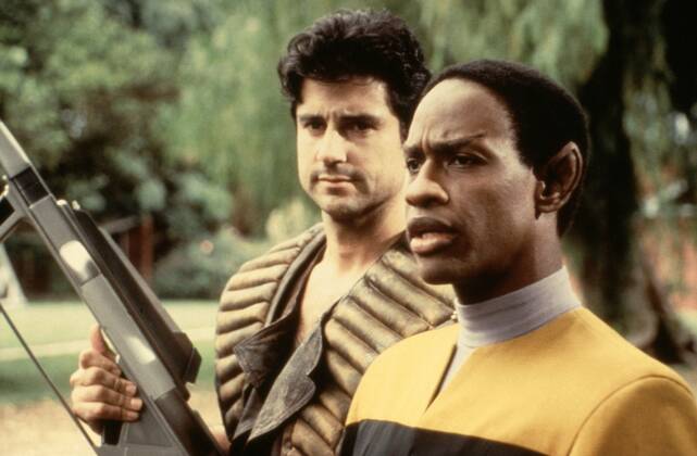 STAR TREK: VOYAGER, from left: Tarik Ergin, Tim Russ, Caretaker, 1995 ...