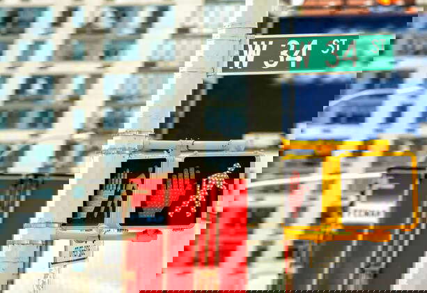 Street sign on the corner of 61st Street and 1st Avenue, New York City ...