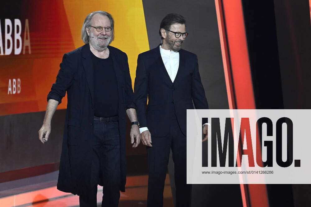 Benny Andersson and Björn Ulvaeus of Abba in the ZDF entertainment show ...