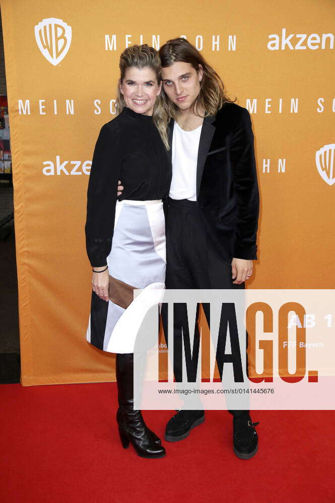 Anke Engelke and Jonas Dassler at the premiere of the movie Mein Sohn ...