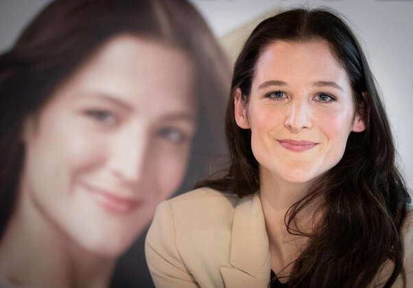 Belgian dancer Nora Monsecour poses for photographers during the ...