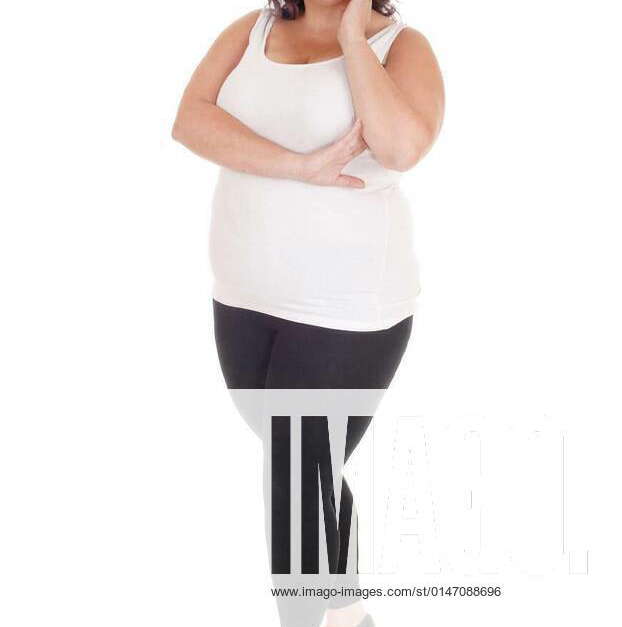 Oversized woman standing in profile model released, Symbolfoto
