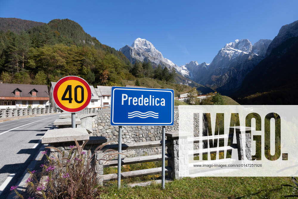 View from Log pod Mangartom in Log Koritnica valley to Julian Alps in ...
