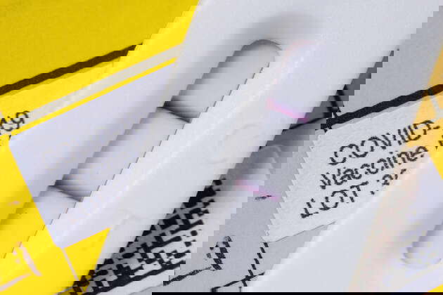 A positive SARS CoV 2 Rapid Ag Antigen rapid test is on a table Berlin ...