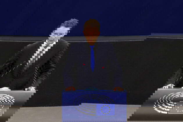 Siegfried Muresan in the plenary hall of the European Parliament Strasbourg