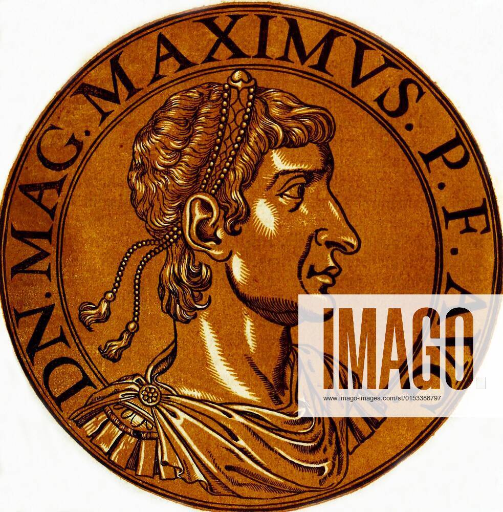 Italy: Magnus Maximus (335-388), Western Roman emperor, from the book ...