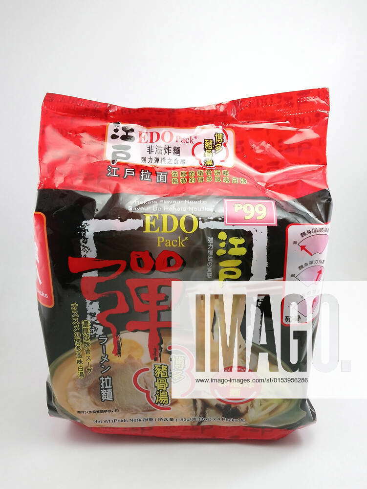 MANILA, PH - SEPT 22 - Edo pack Japanese ramen Hakata flavor noodles on in Manila, Philippines