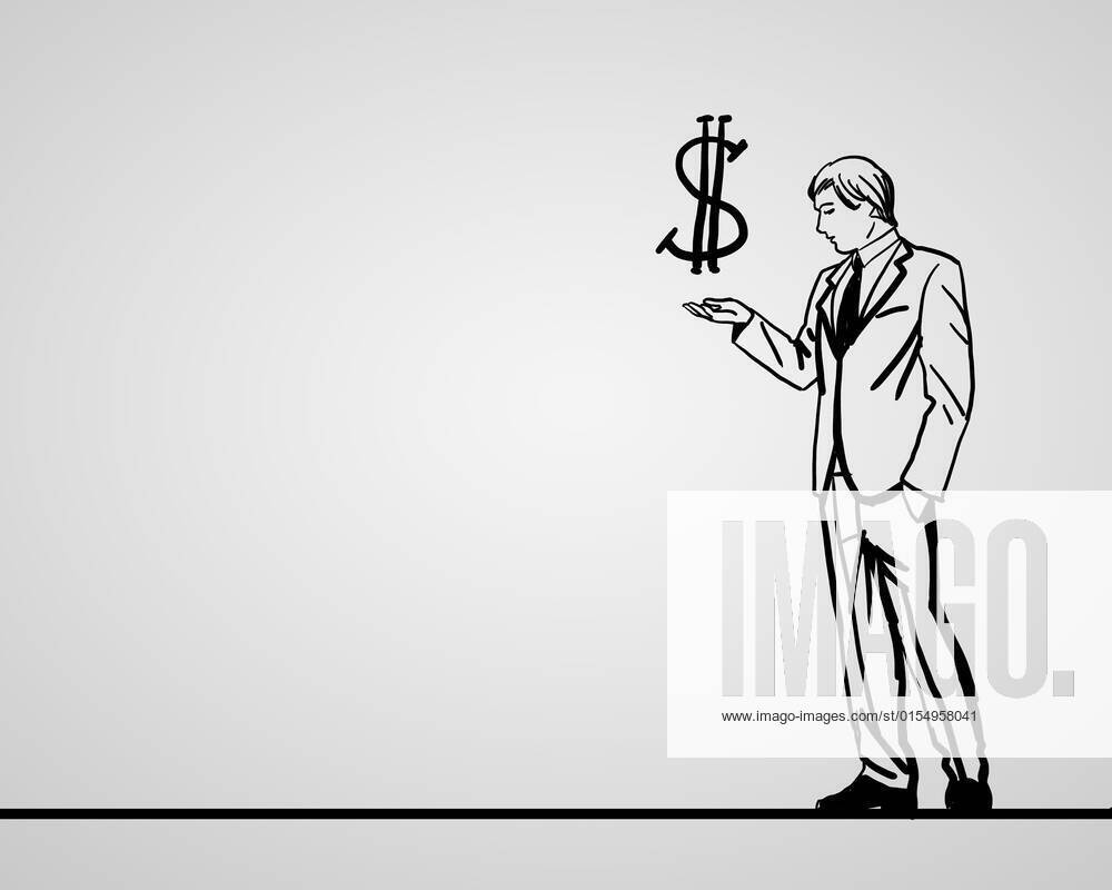 Pencil drawing about financila success in business , property released ...