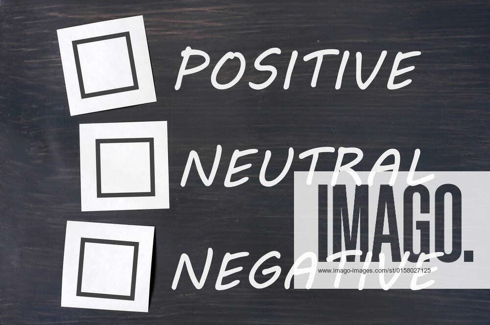 Feedback positive neutral negative on a chalkboard with blank ...