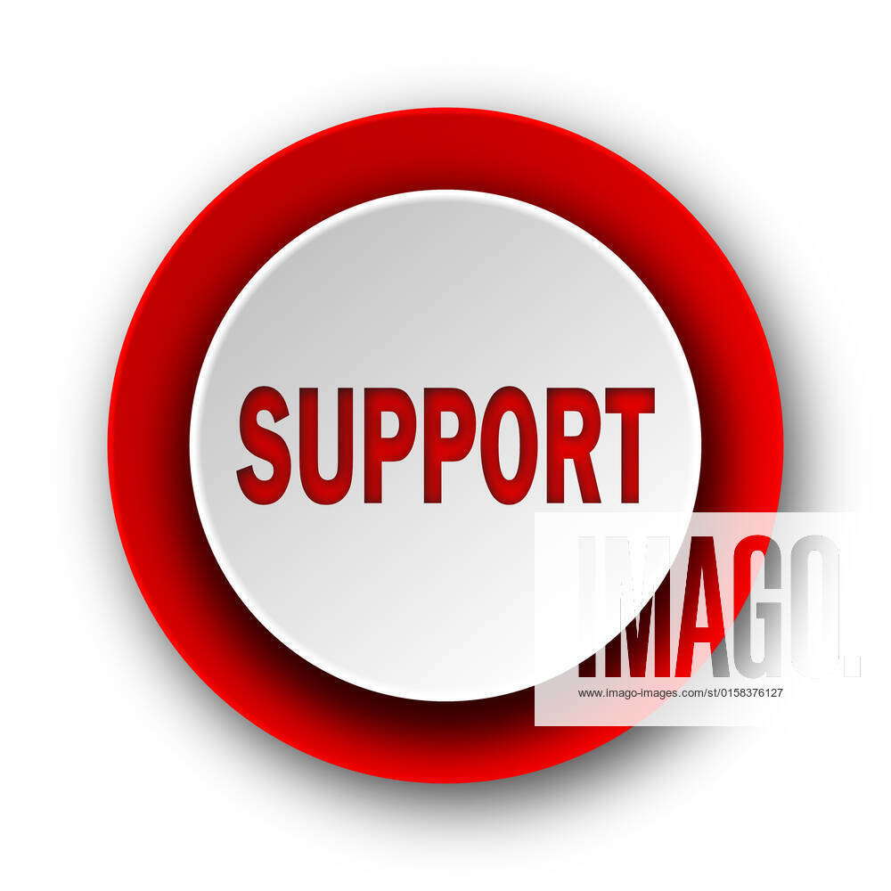 Support red modern web icon on white background , 14931160, support ...