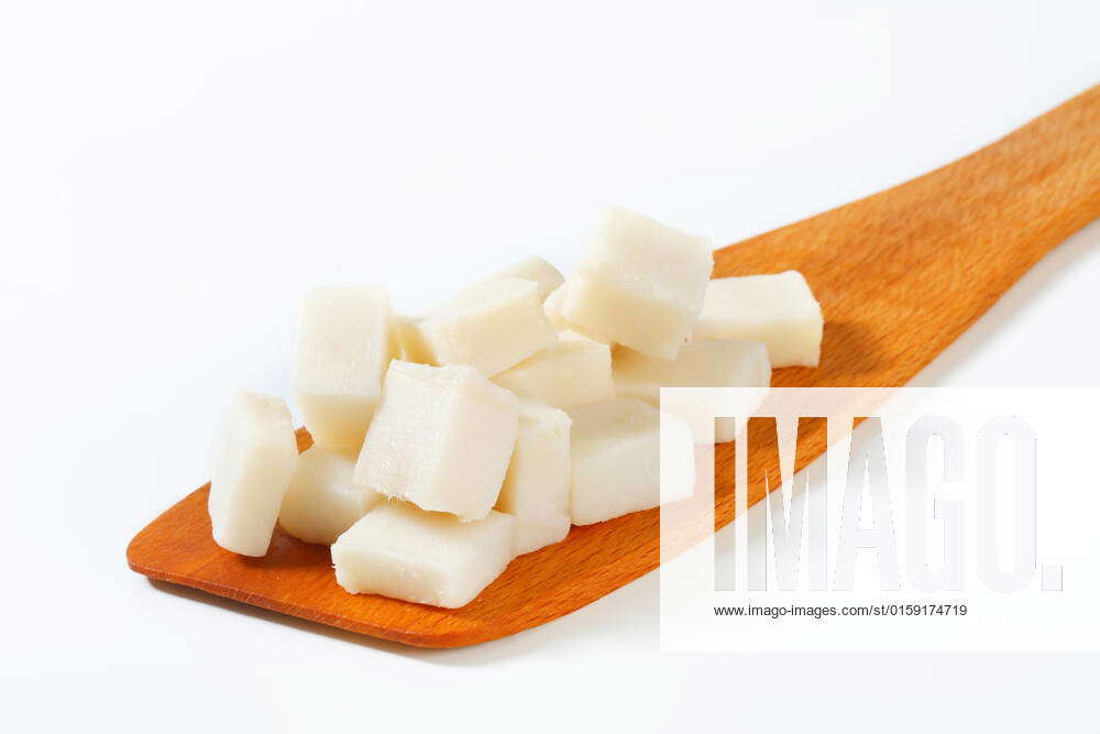 Cubes of rendered lard on wooden spatula, 22808722, lard, fatback ...