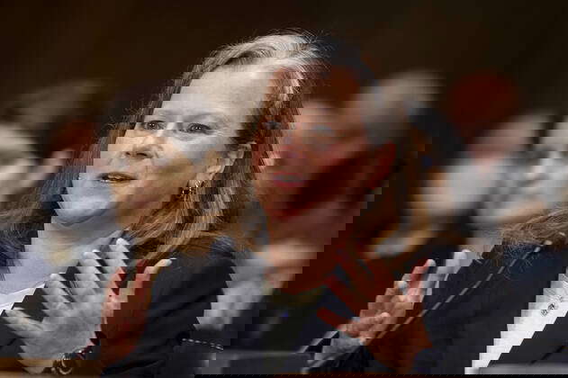 Sarah A.L. Merriam appears before a Senate Committee on the Judiciary ...