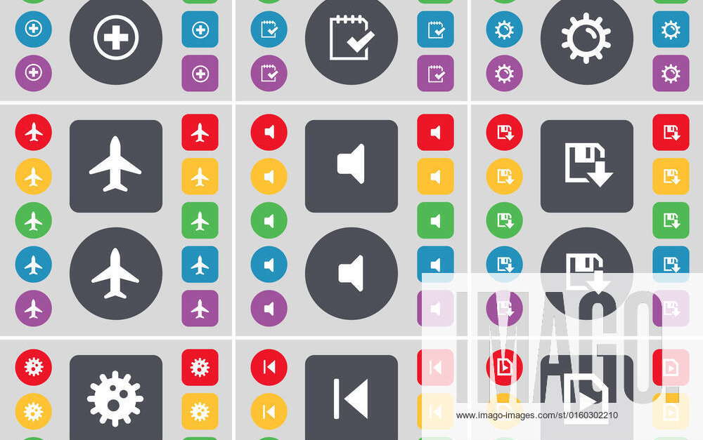 Plus, Survey, Gear, Airplane, Sound, Floppy, Gear, Media skip, Media ...