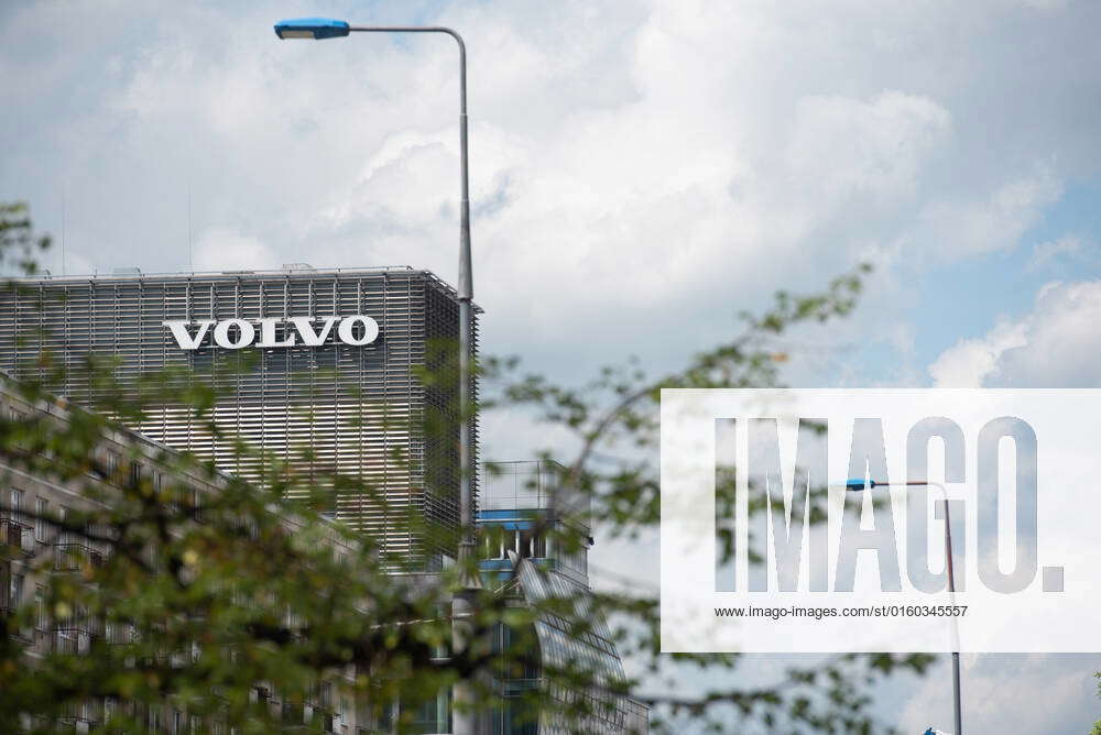 Multinational Signage and Logos Swedish carmaker Volvo signage is seen ...