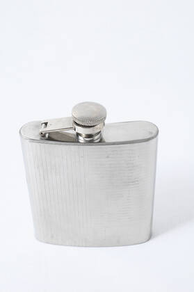 Metal Bottle for Liquors isolated on a White Background, 9797952, can ...