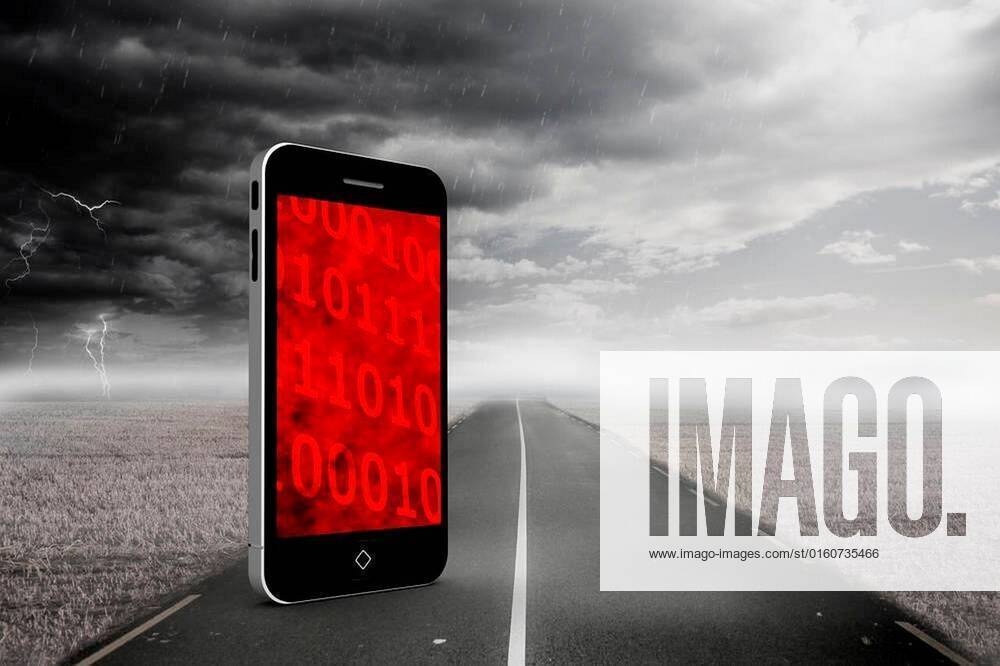 Composite image of binary code on smartphone screen xFotosearchxLBRFx xCSP_4774344seanx