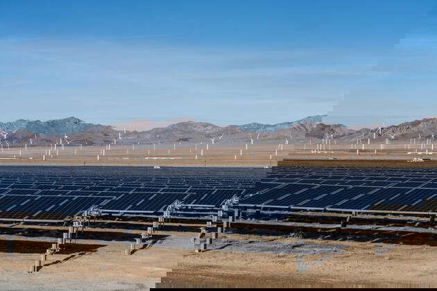 Massive industrial solar farm, Primm, Nevada Primm, Nevada, United States