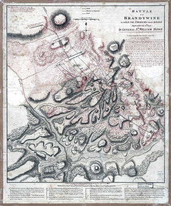 Vintage Maps Antique Maps - Battle of Brandywine in which the Americans ...