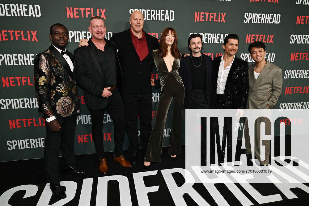 SPIDERHEAD RED CARPET, Actors Daniel Reader, Nathan Jones, Tess ...