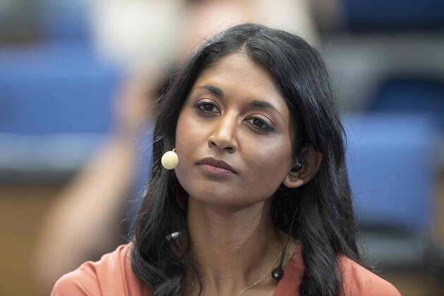 Sumi SOMASKANDA, Moderator, DW Deutsche Welle, at the Deutsche Welle ...