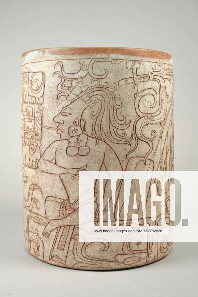 Vessel with Seated Lord 7th 8th century Maya One of the largest Maya ...