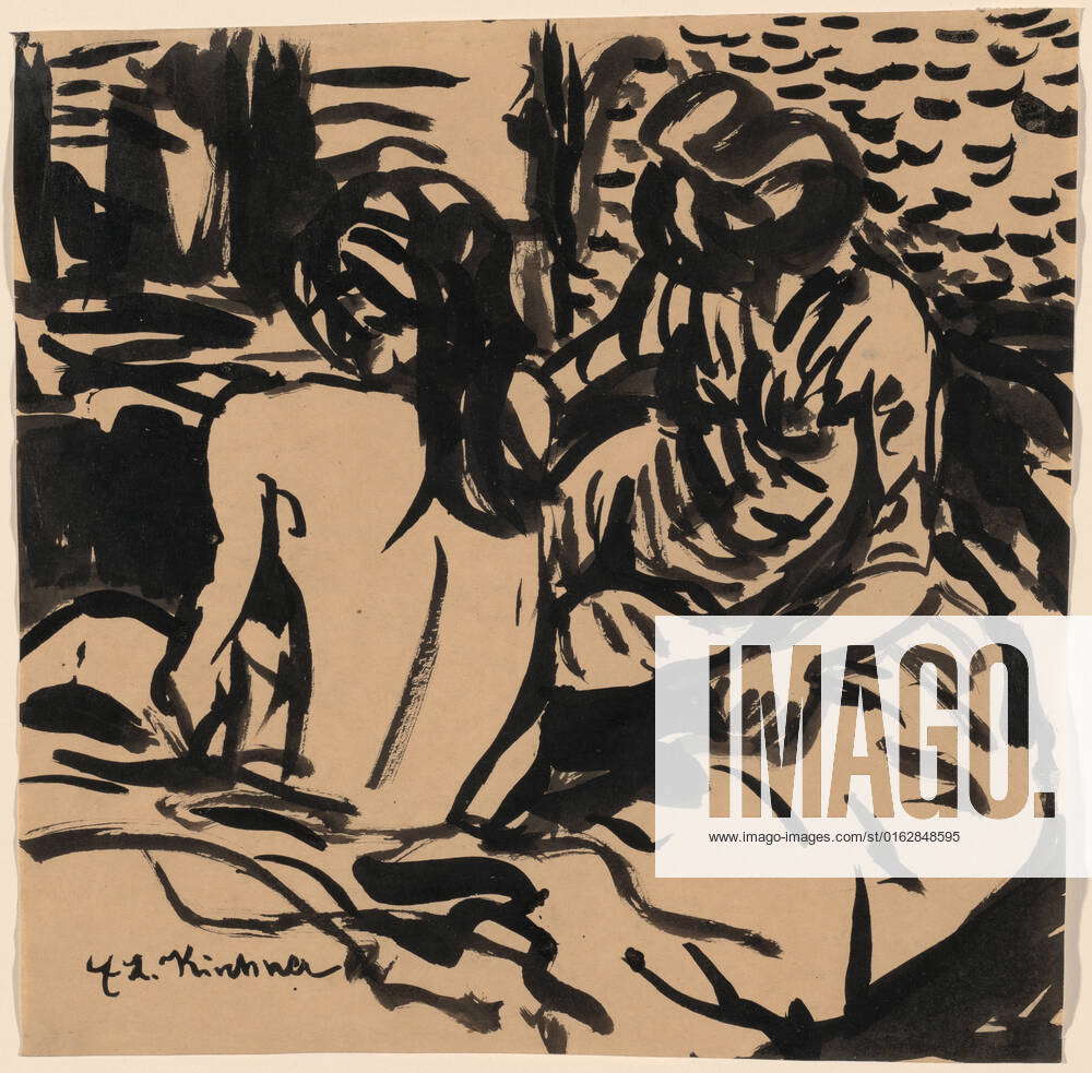 Ernst Ludwig Kirchner, Two Nudes on a Bed, c 1906 Two Nudes on a