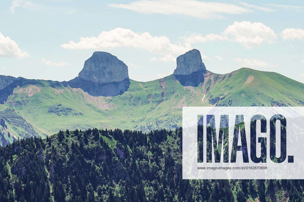 Montreux Tour D Aye right and Tour de Mayen Montruex Vaud