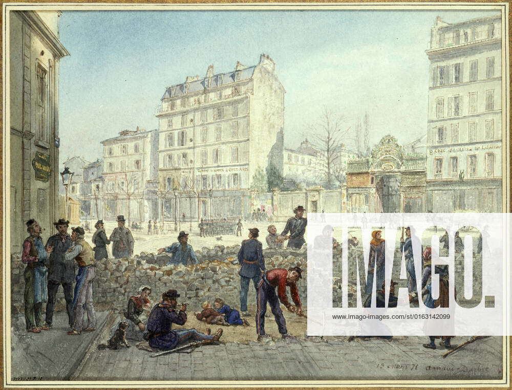 Barricade White Place, March 19, 1871 Jean-Baptiste Francois Arnaud ...