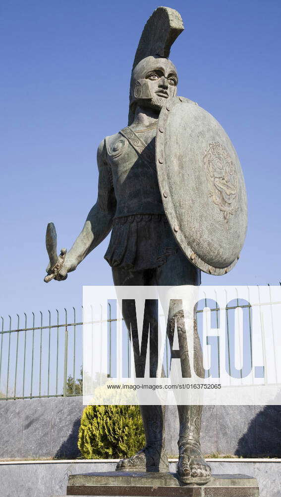 A statue of King Leonidas I, Sparta, Greece. Artist: Samuel Magal