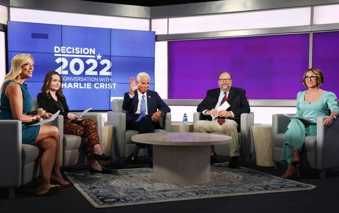 St. Petersburg, Florida, USA: U.S. Rep. Charlie Crist addresses ...