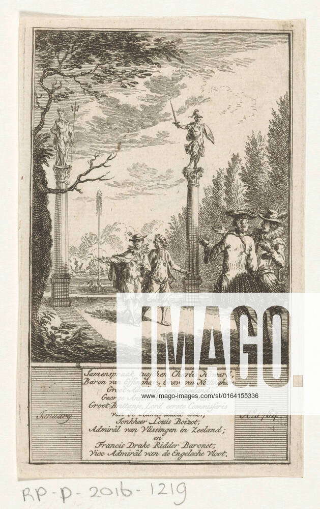 Conversation between Charles Howard, George Anson, Louis de Boisot and ...