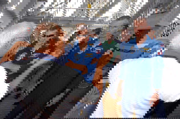 KENNEDY SPACE CENTER, Fla. -- The STS-88 crew get instruction from Ken ...