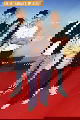 Milo Haaf, Lola Linnea Padotzke and Mika Ullritz at the premiere of the ...