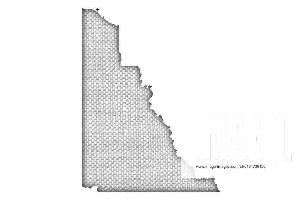Map of Yukon on old linen, Map of Yukon on old linen