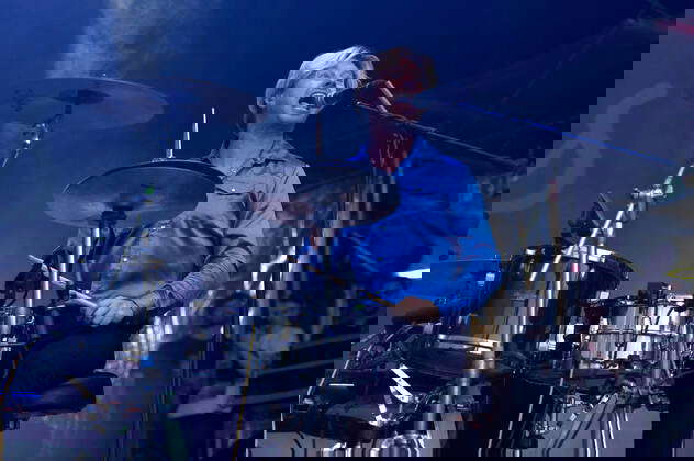 Steven Ansell of Blood Red Shoes live at the Fährmannsfest at the ...