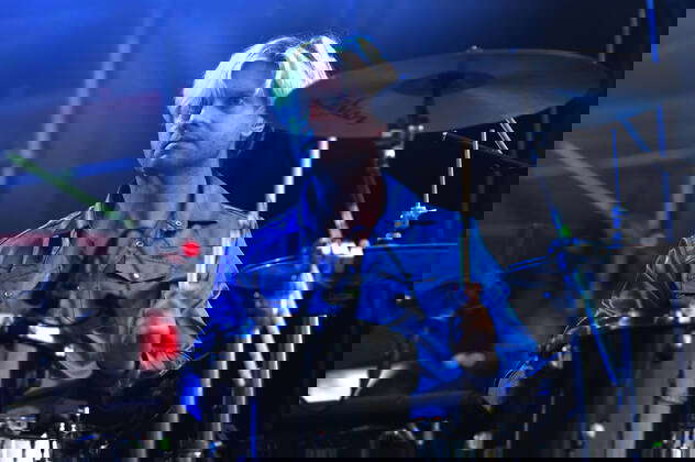 Steven Ansell of Blood Red Shoes live at the Fährmannsfest at the ...