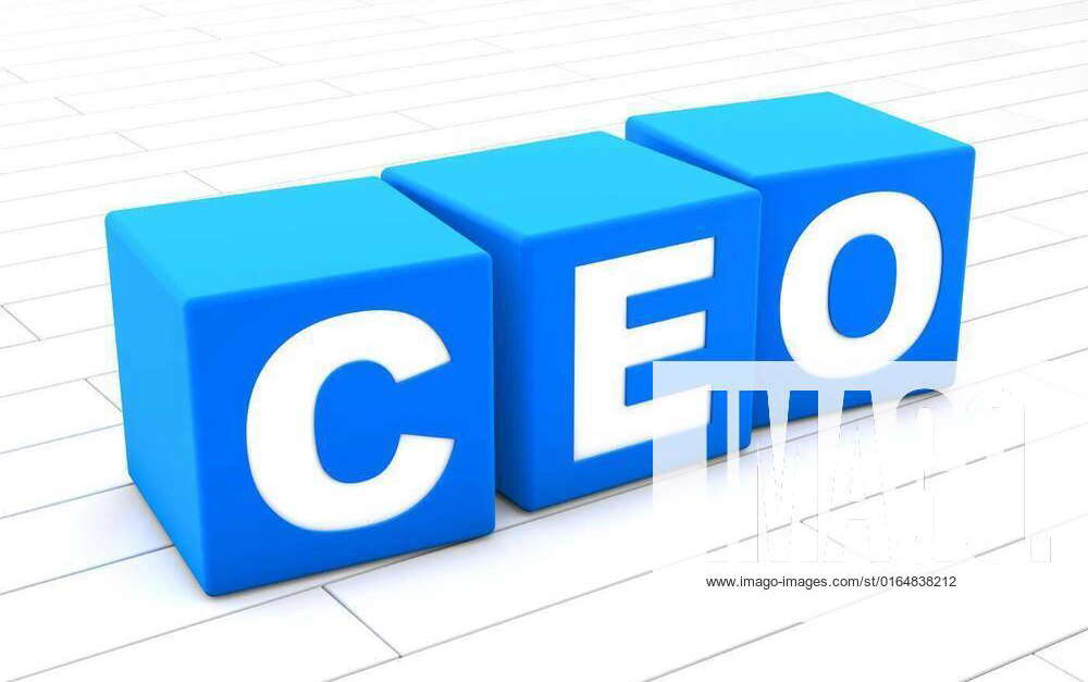 3D illustration of the word CEO, 3D rendered illustration of the word CEO made of cubes