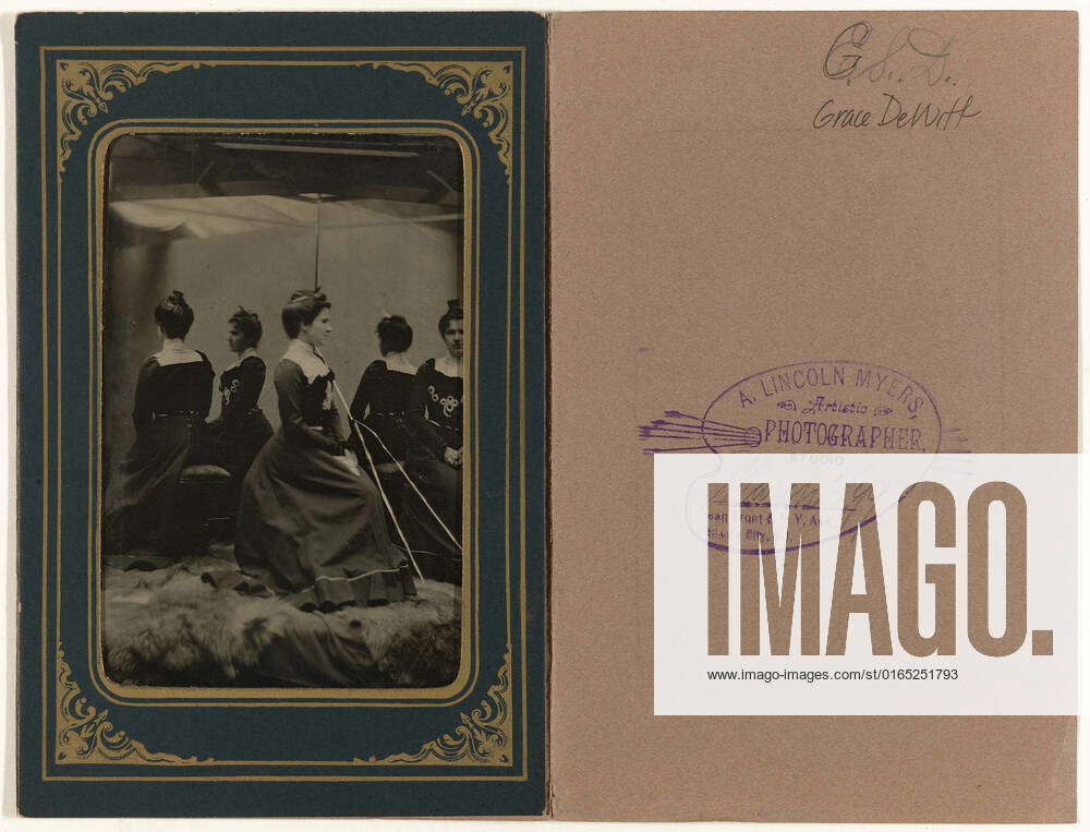 Portrait of Grace Dewitt, posing for a mirror. Portrait of Grace Dewitt ...